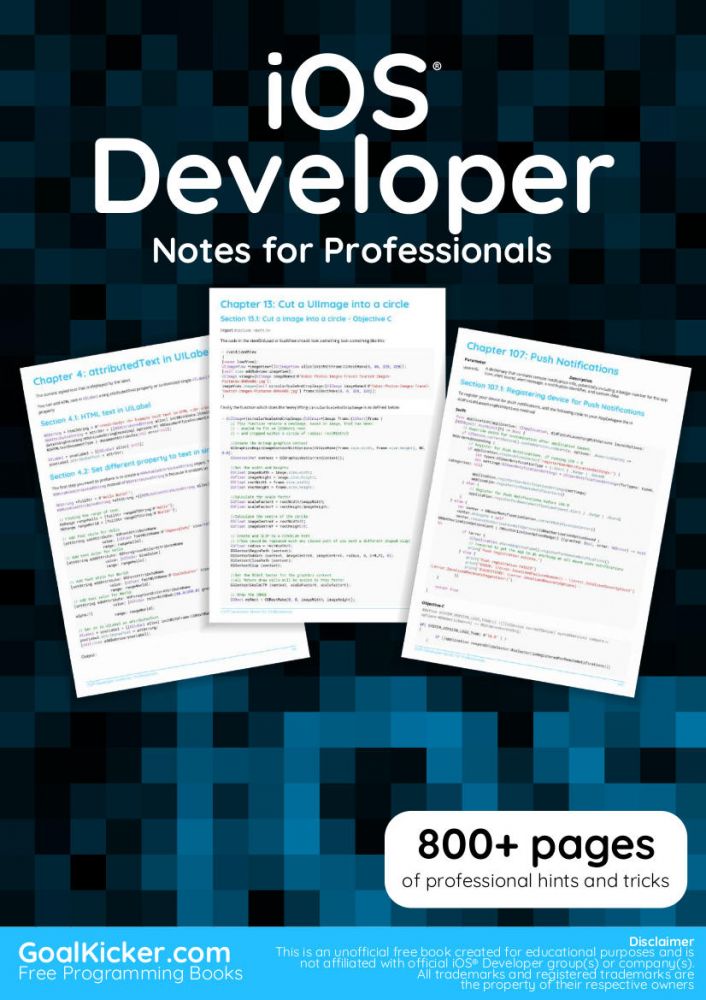 Ios Developer Notes For Professionals Pdf Free Download Books