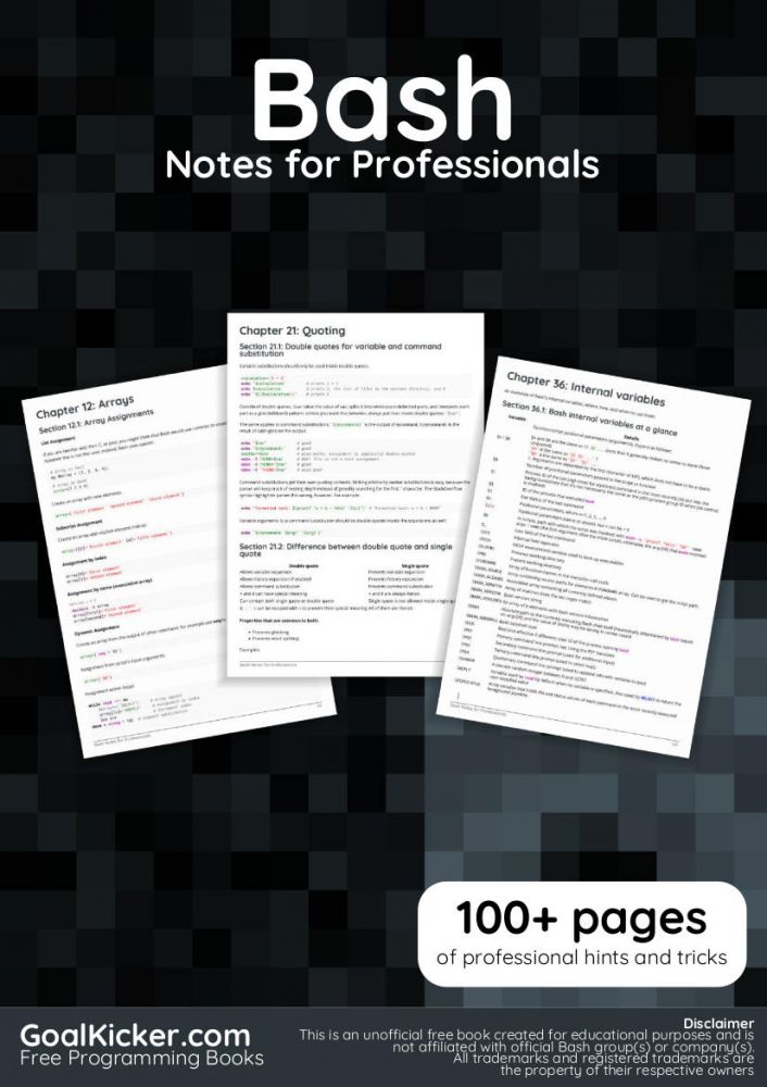 Bash Notes For Professionals Pdf Free Download Books