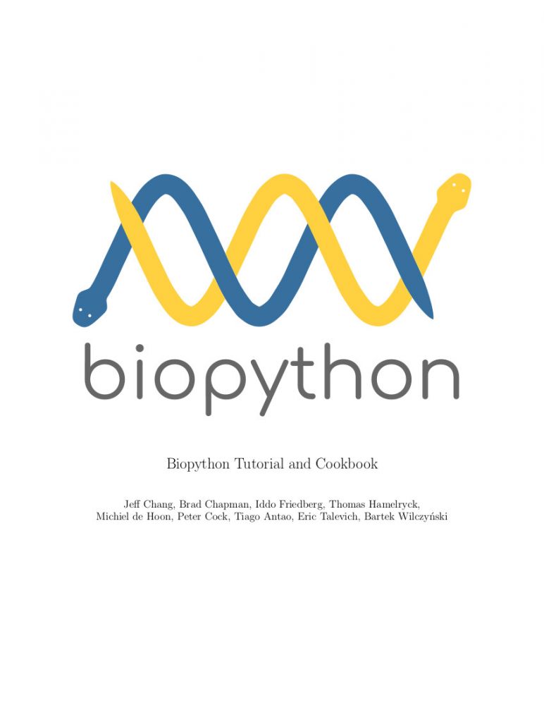 Biopython: Tutorial and Cookbook.pdf - Free download books Biopython: Tutorial and Cookbook.pdf - Free download books